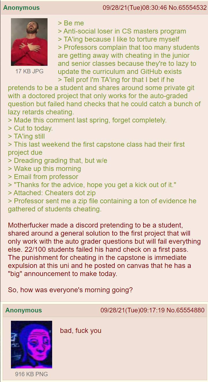 Anon has a professor | Scrolller