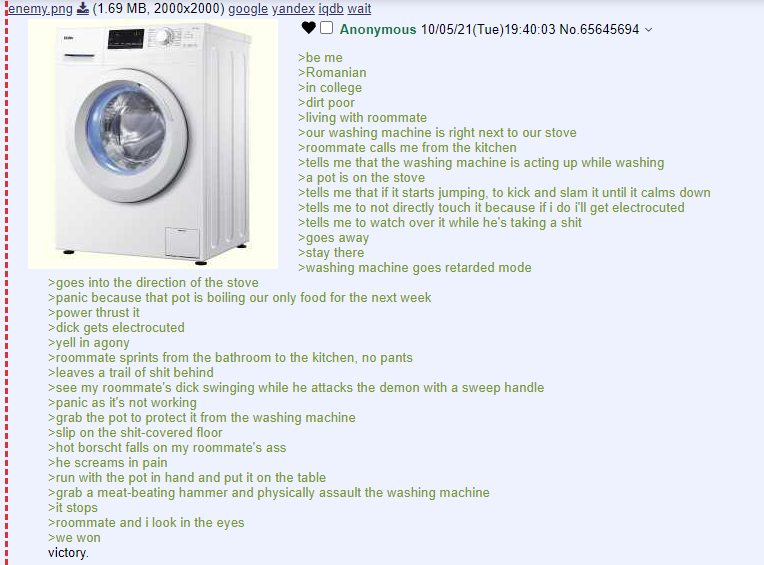 Anon has a washing machine | Scrolller