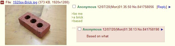 Anon is a brick | Scrolller