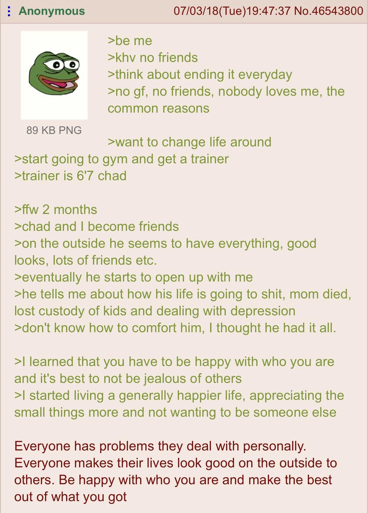 Anon Is Happy Being Himself | Scrolller