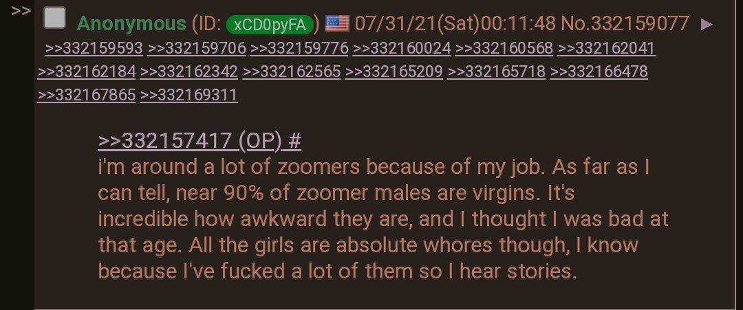 Anon knows gen Z. | Scrolller