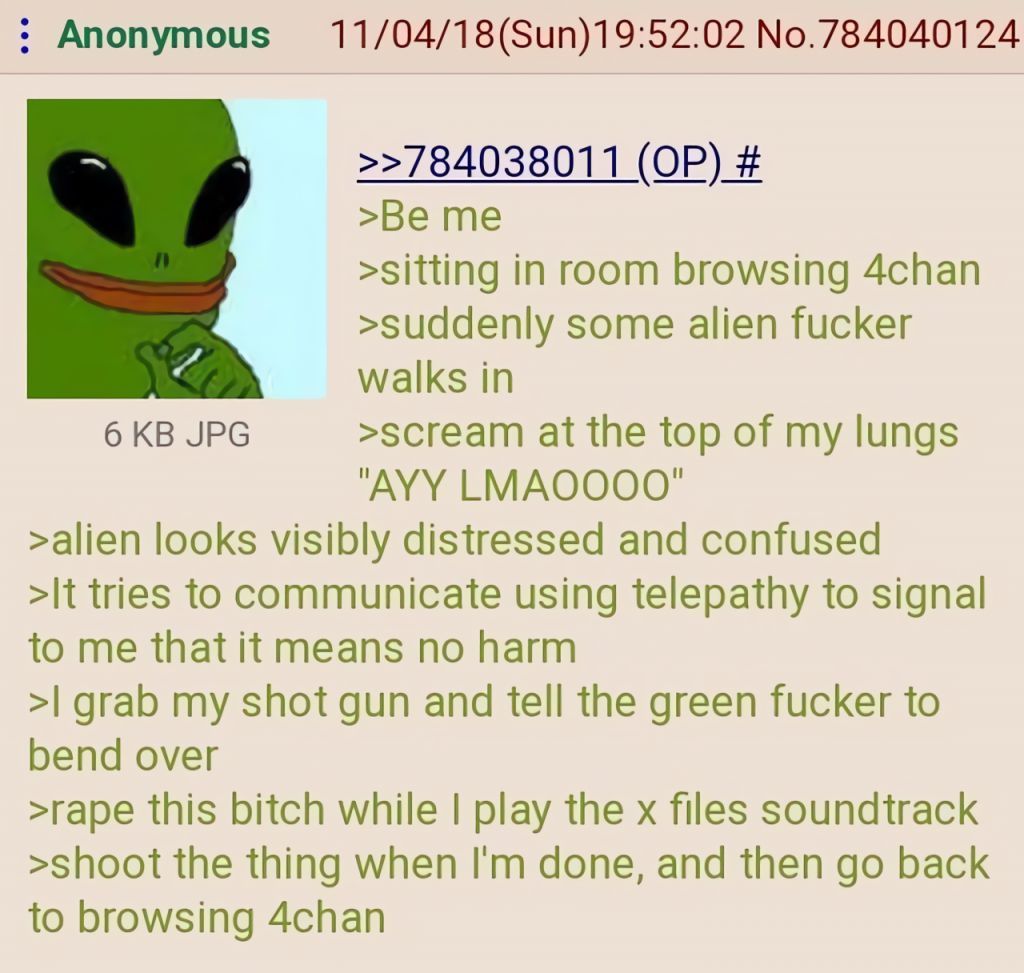 Anon meets an alien | Scrolller
