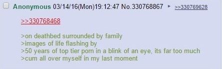 anon on his deathbed | Scrolller