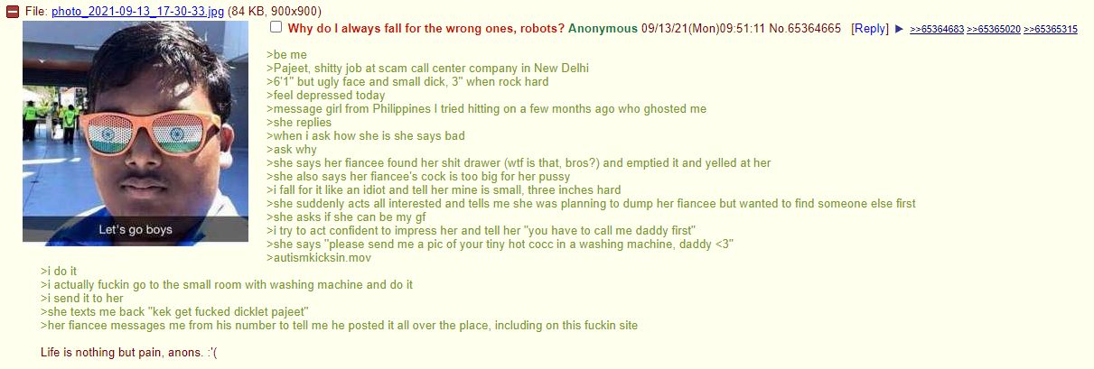 Anon pajeet gets shit on | Scrolller