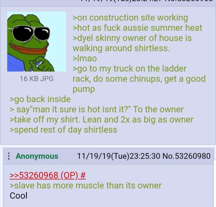 Anon shows off his muscles | Scrolller