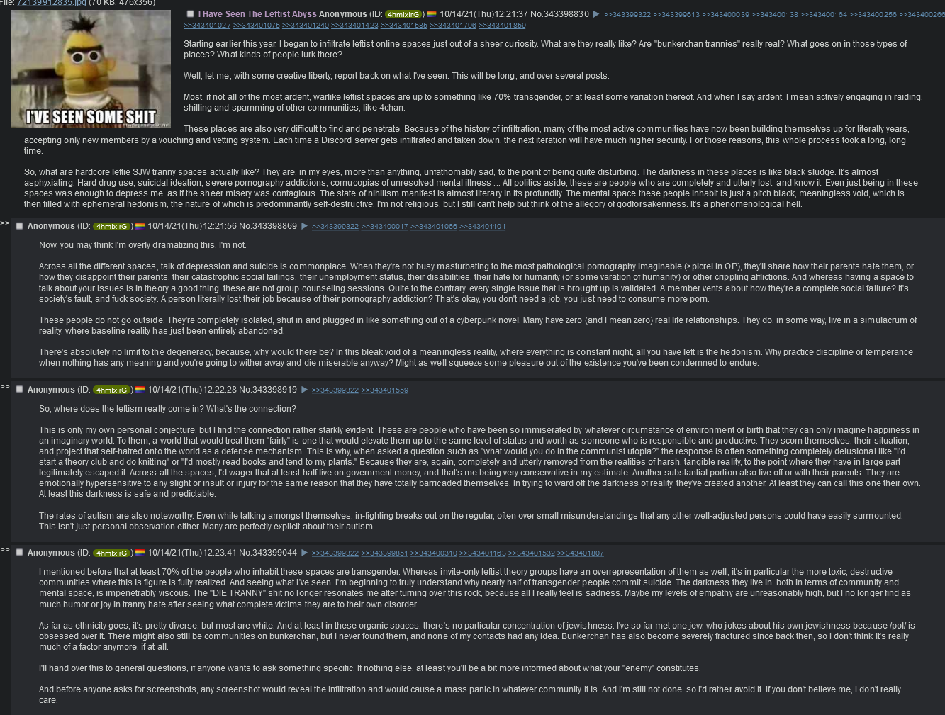 Infiltration-Anon has seen the "Leftist Abyss" | Scrolller
