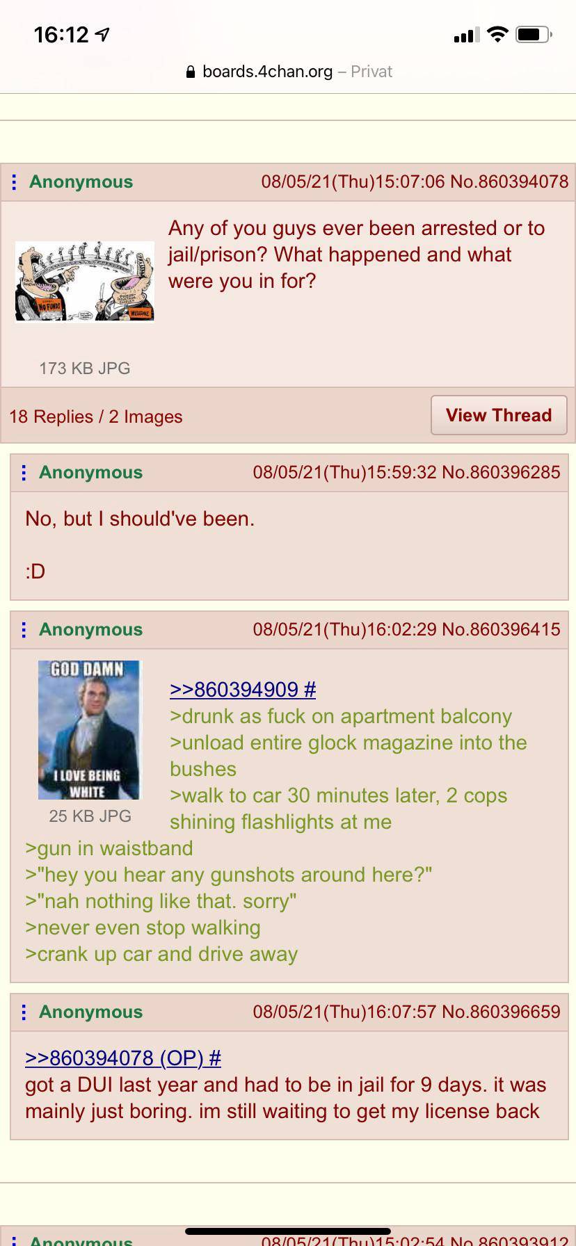 Anon wonders about peoples time in prison. | Scrolller