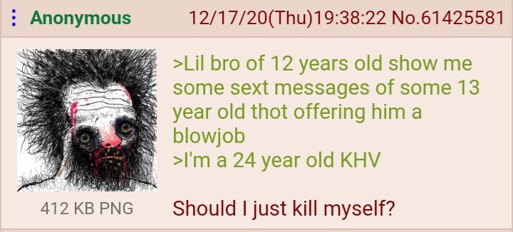 Anon's 12 year old bro gets laid | Scrolller