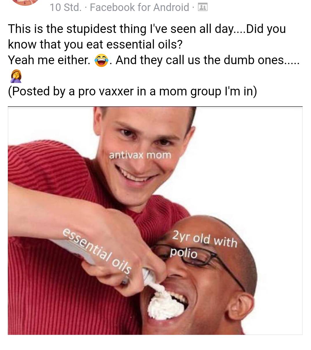 Antivaxxer mad at memes | Scrolller