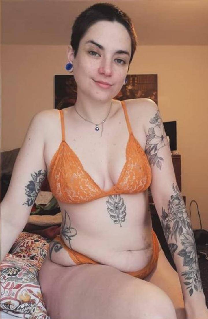 Any love for pale girls in bright orange underwear? | Scrolller