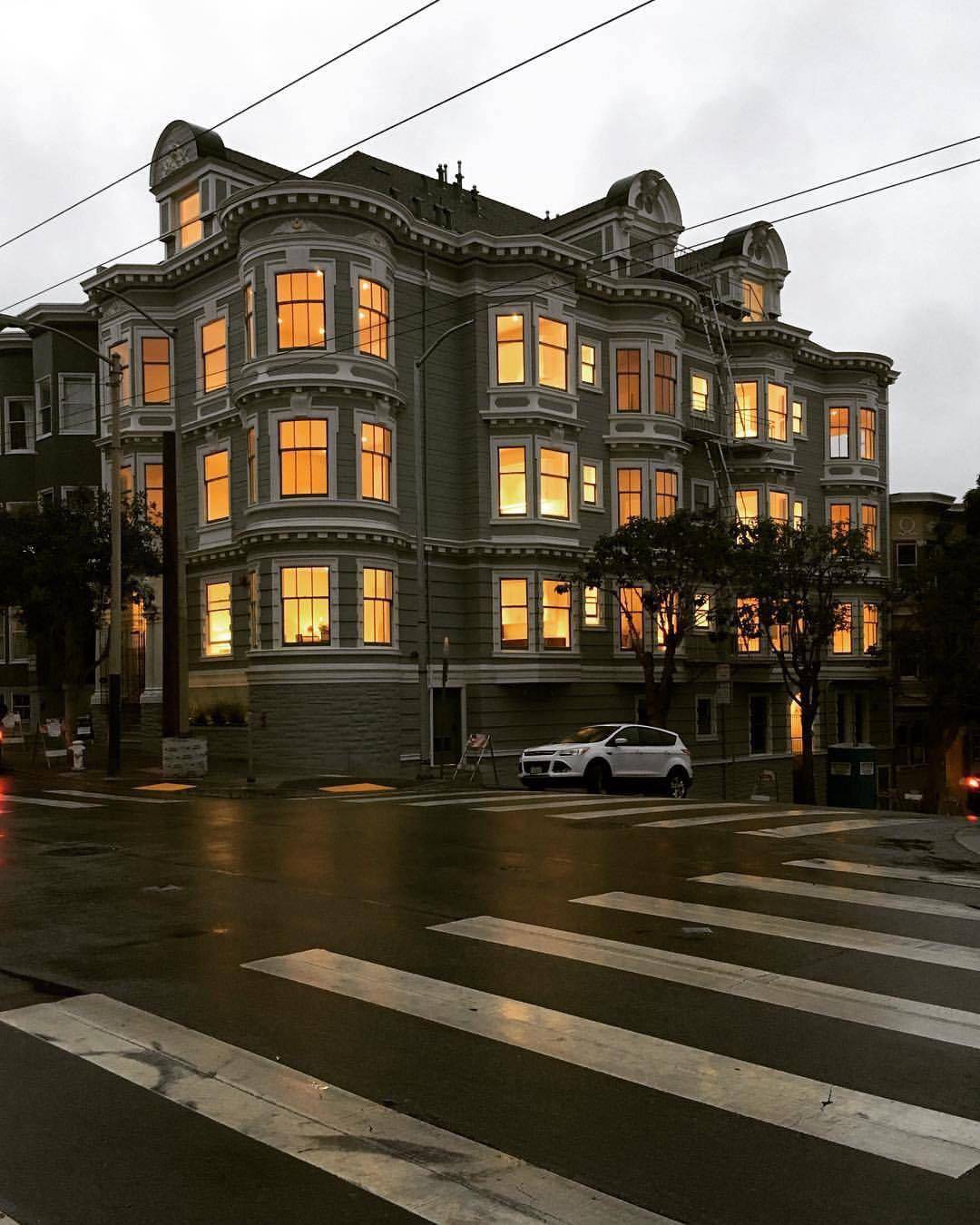 Apartment building all aglow | Scrolller