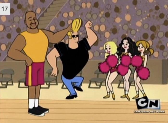 Apparently this is Shaq holding Johnny Bravo | Scrolller