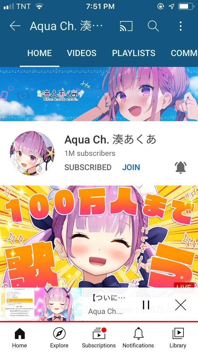 AQUA HAS REACHED 1 MILLION!! | Scrolller