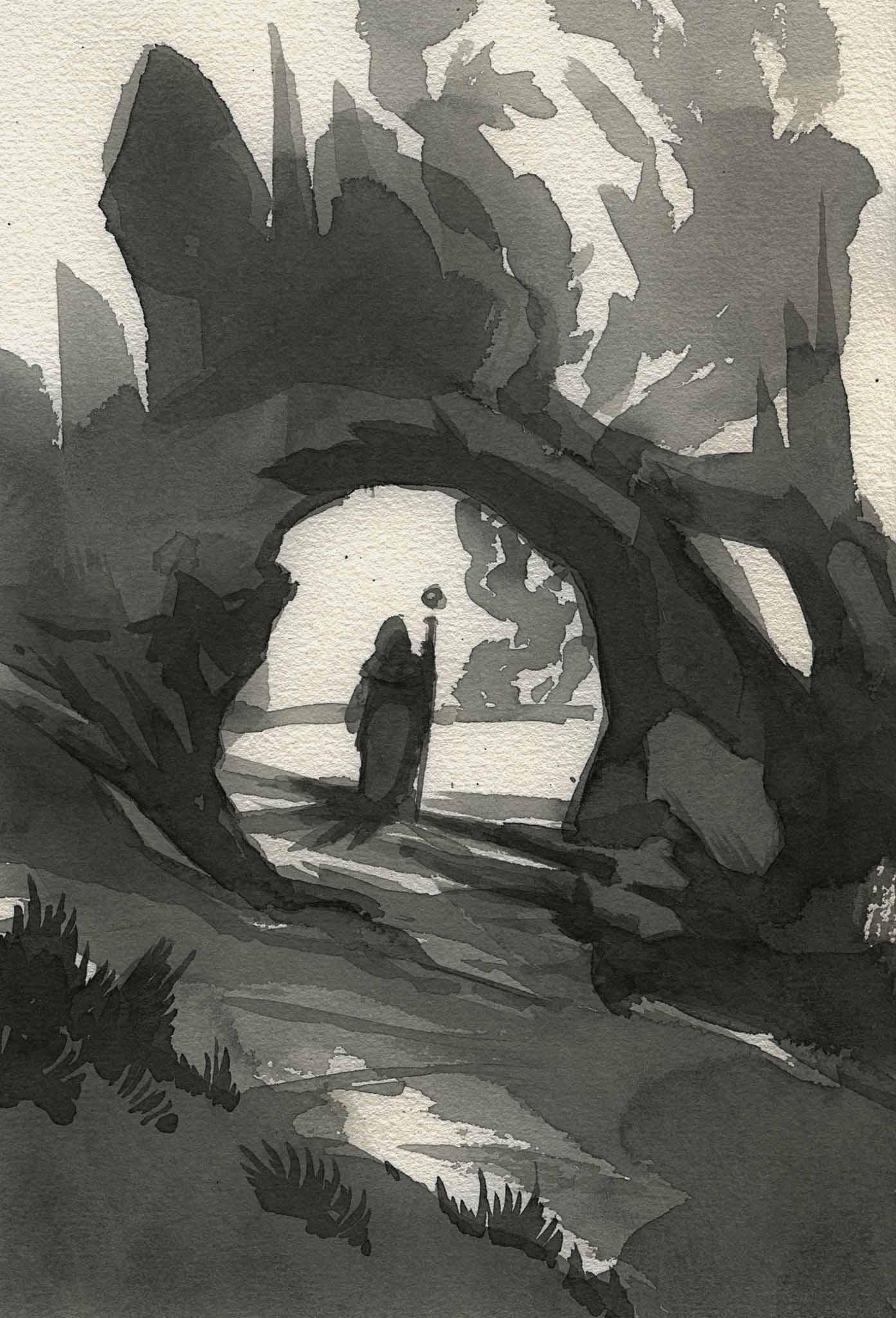 Arch, Ink on Paper | Scrolller