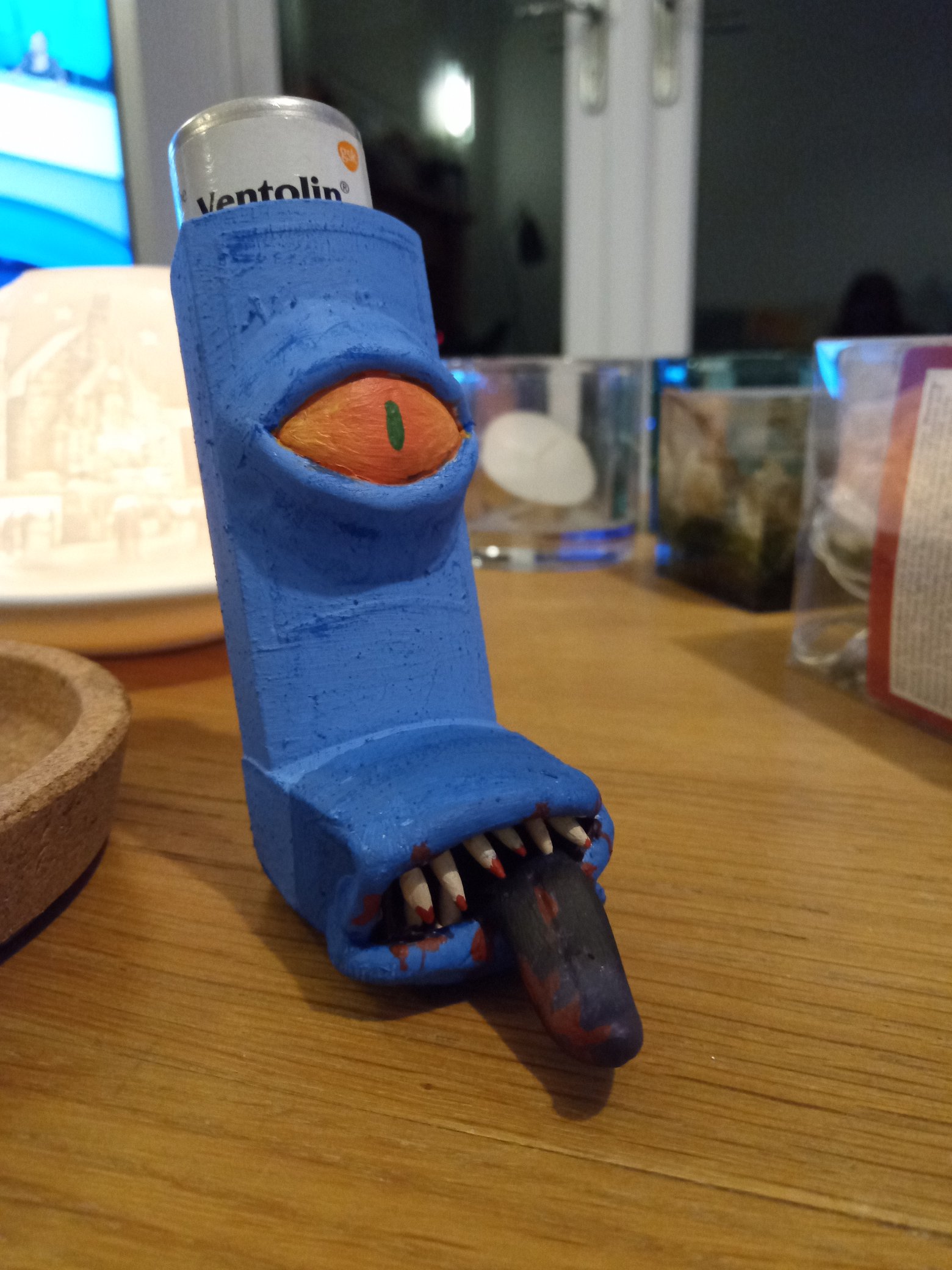 [Art] I turned an old inhaler into a mimic!! | Scrolller