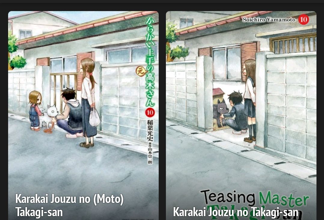 [ART] Karakai Jouzu No Takagi-san and Karakai Jouzu no (Moto) Takagi-san Volume 10 covers ...