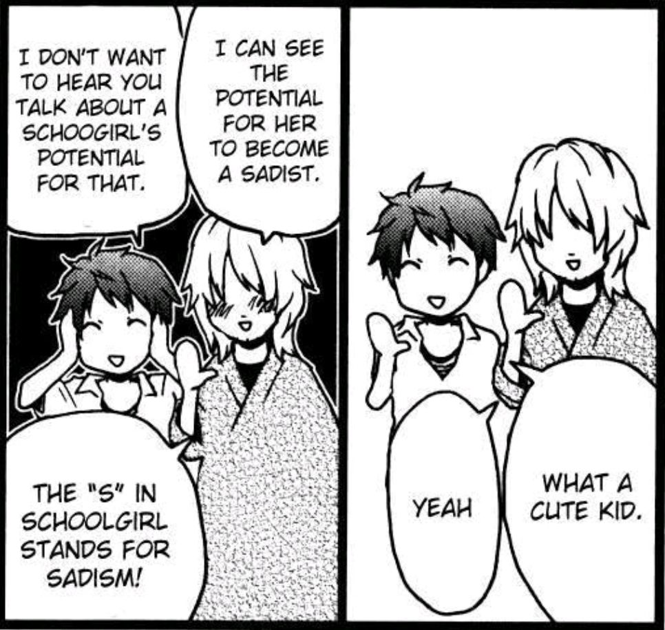 [Art] The S in schoolgirl stands for Sadism (Bokura wa minna kawaisou) | Scrolller