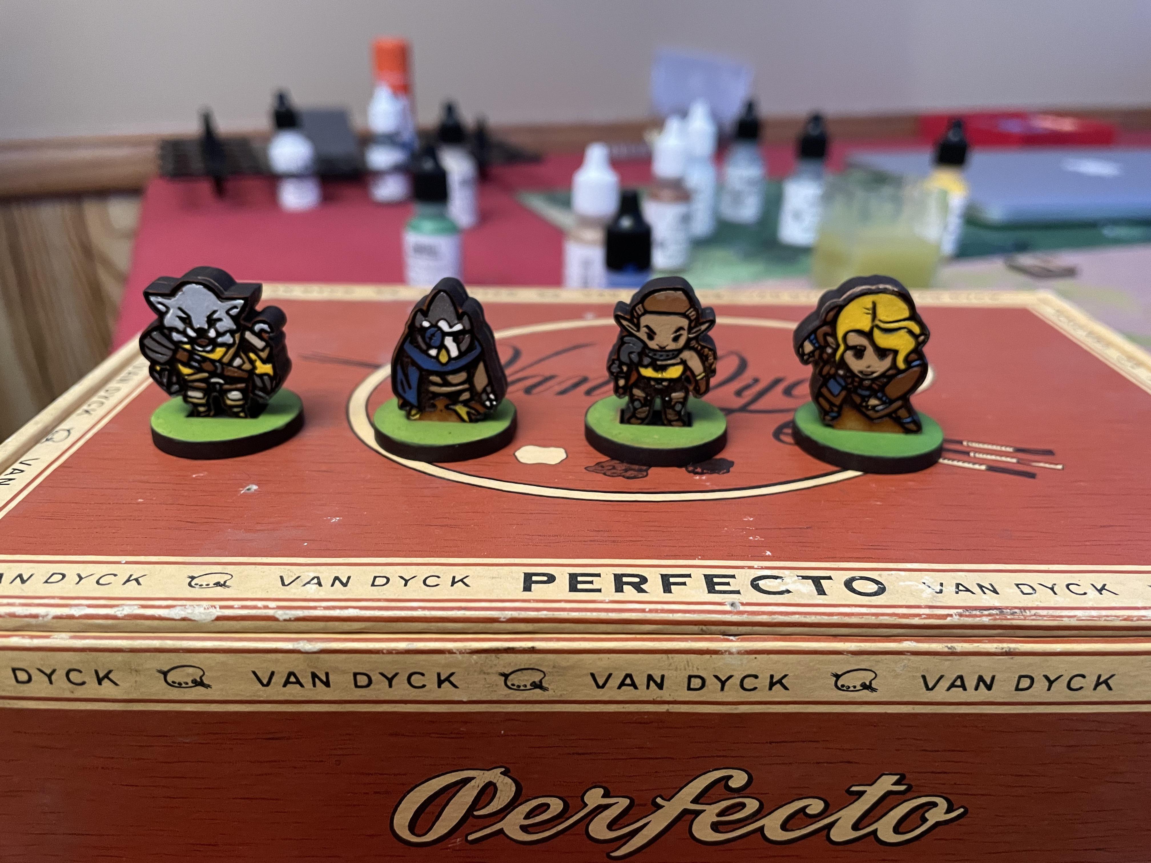 [Art] Tokens from 2minutetabletop, lasercut and painted. | Scrolller