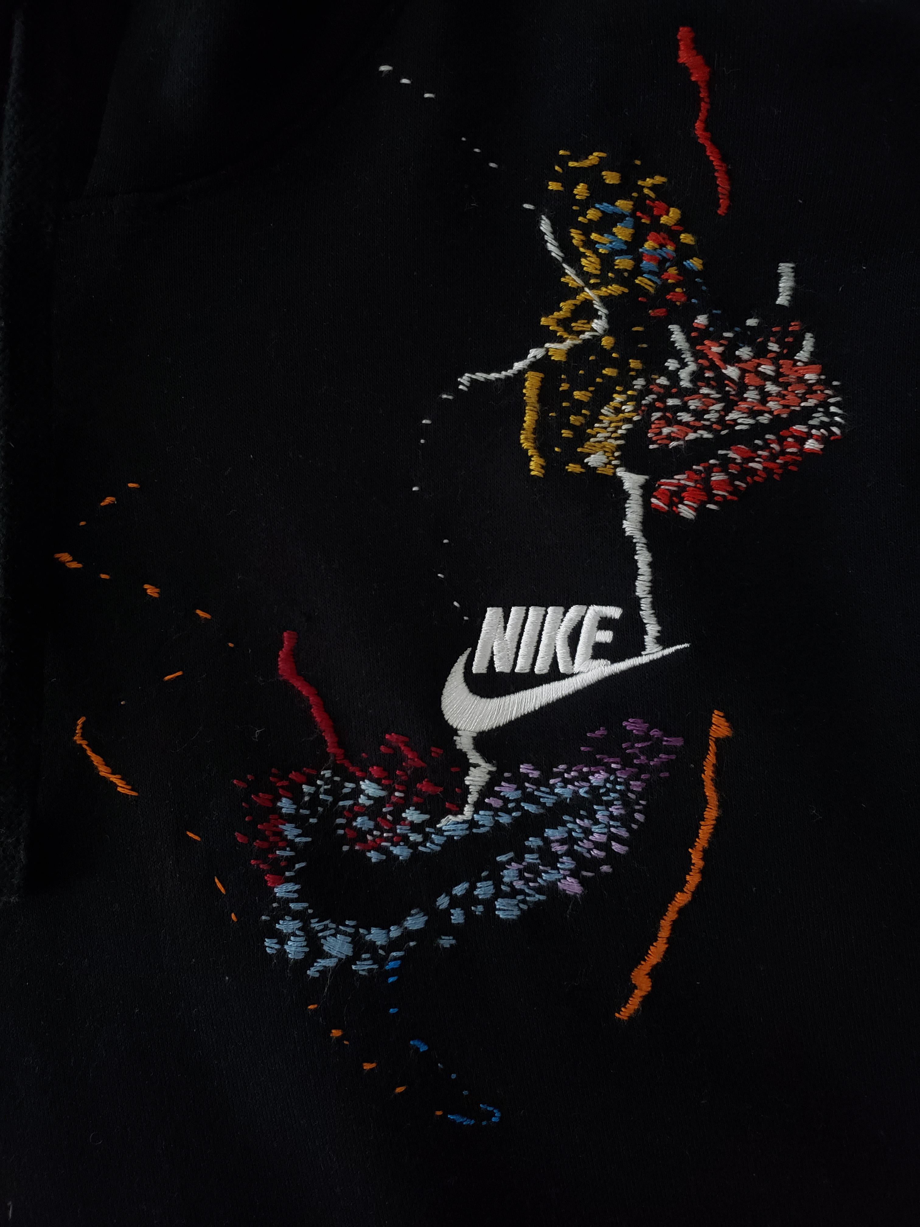 [ART] tried to do a bandulu paint splatter embroidery | Scrolller