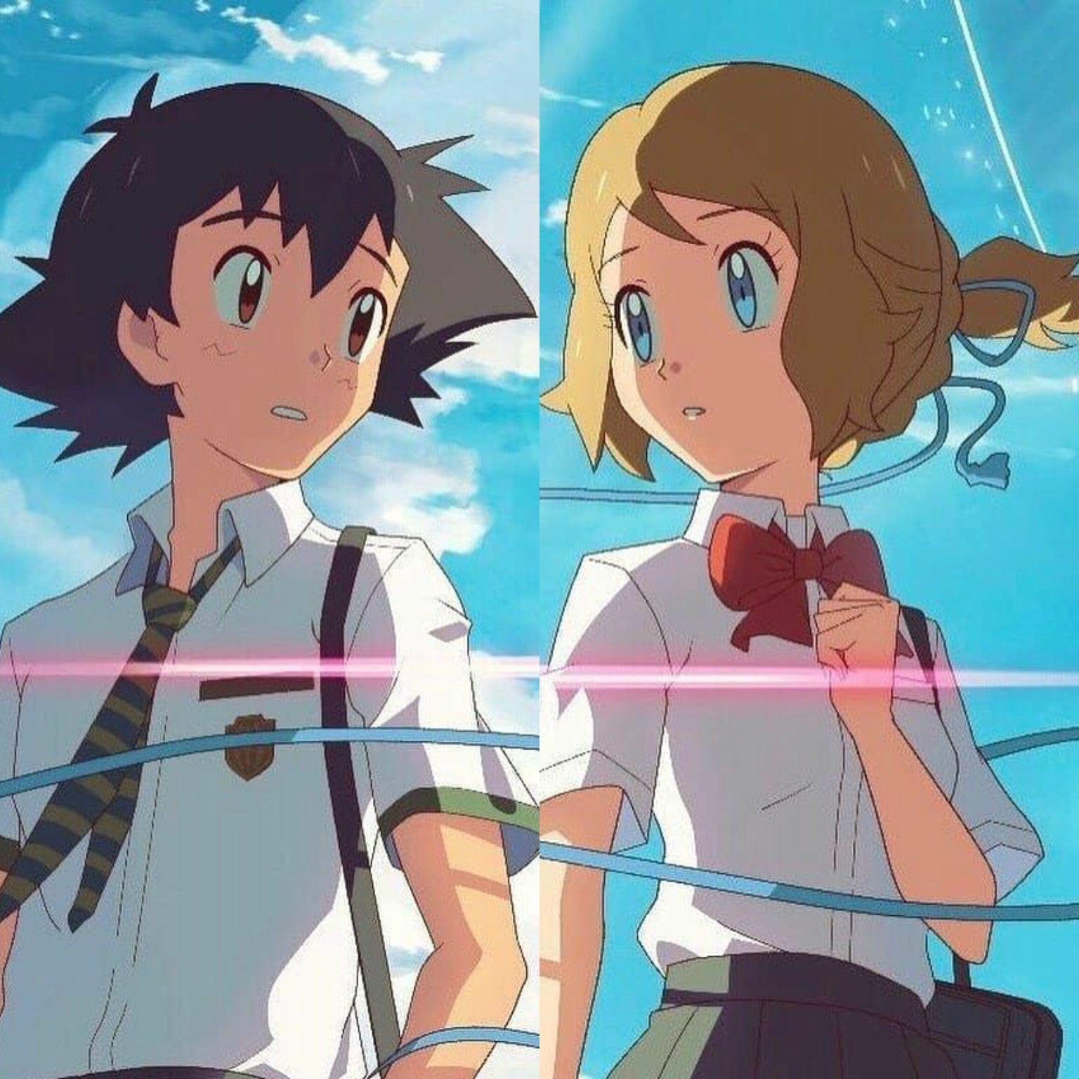 Ash and Serena as high schoolers (credit unknown) | Scrolller