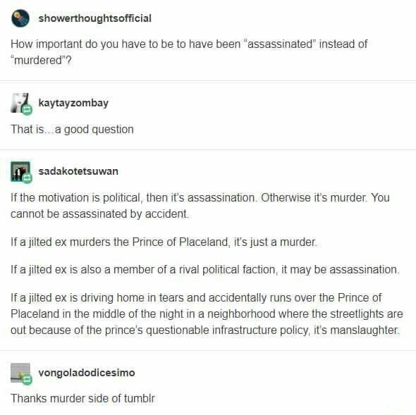 Assassination vs Murder | Scrolller