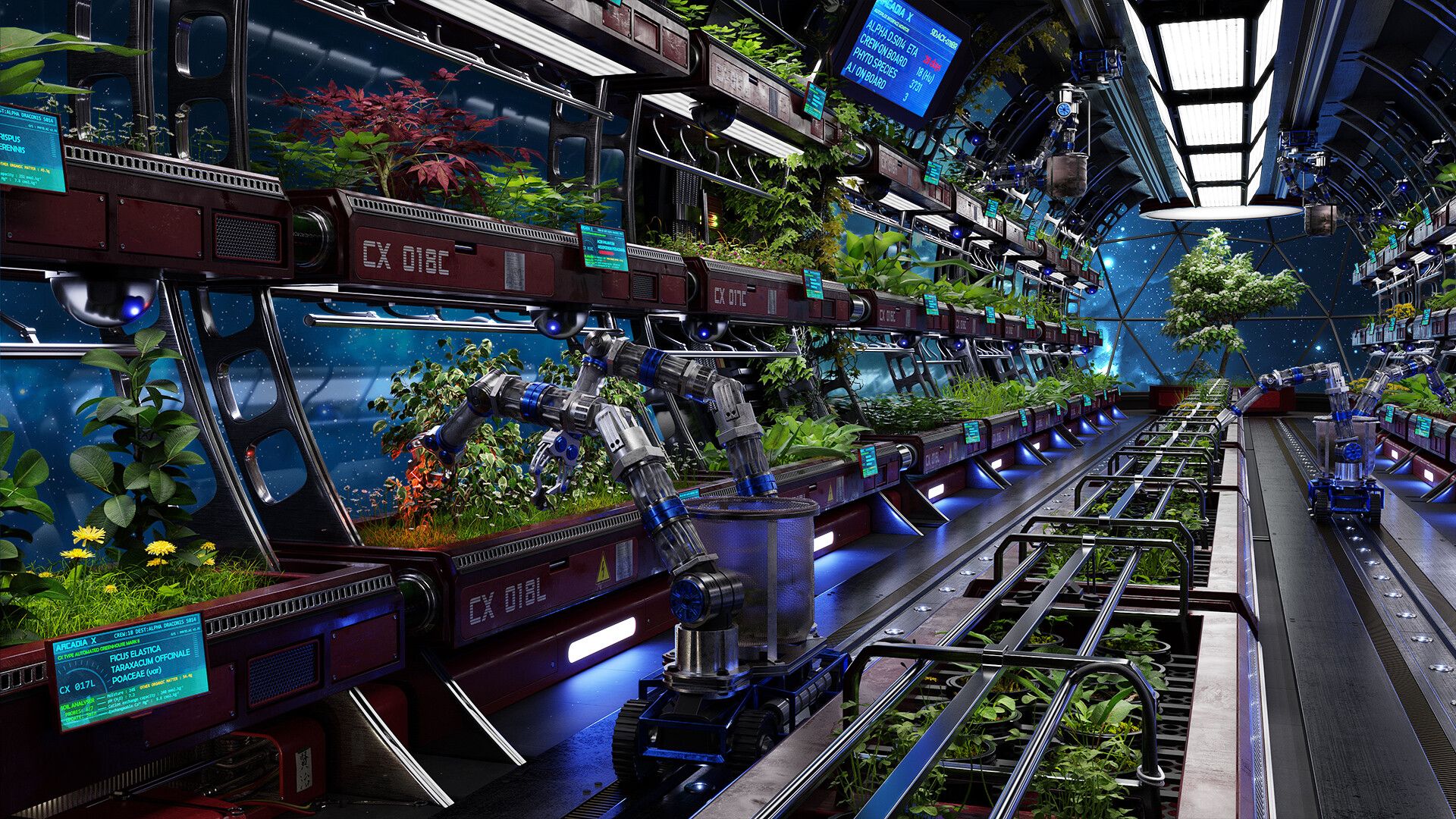 [/r/ImaginaryFuturism] Automated Space Greenhouse by Kenji Aito | Scrolller