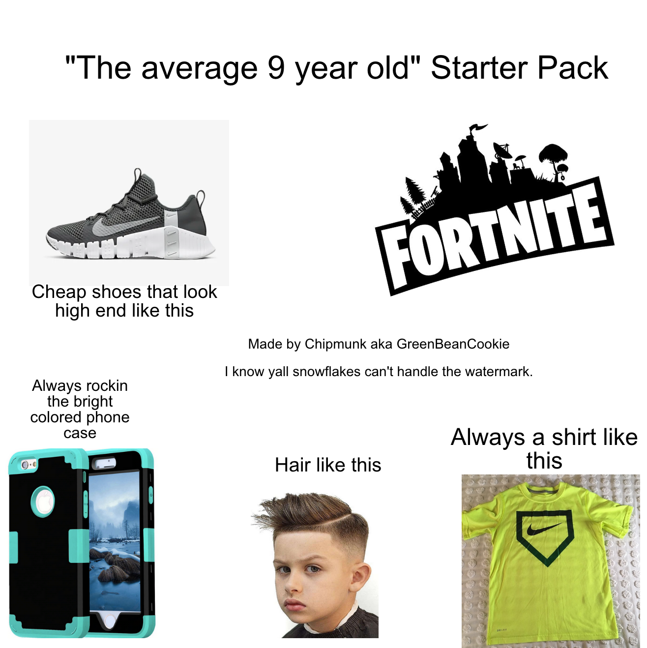 "Average 9 year old" Starter Pack | Scrolller