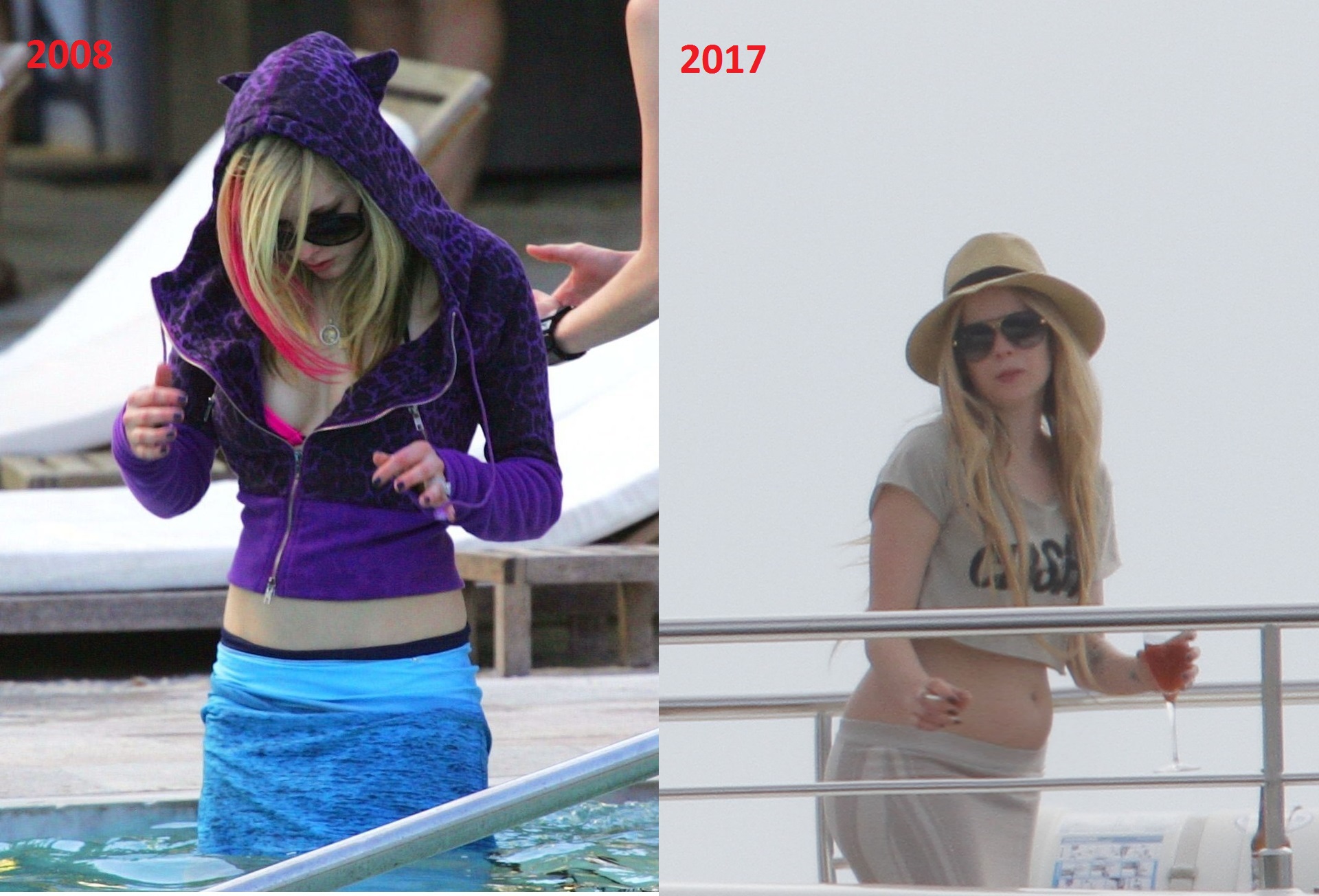 Avril Lavigne 2008 vs 2017 | Scrolller