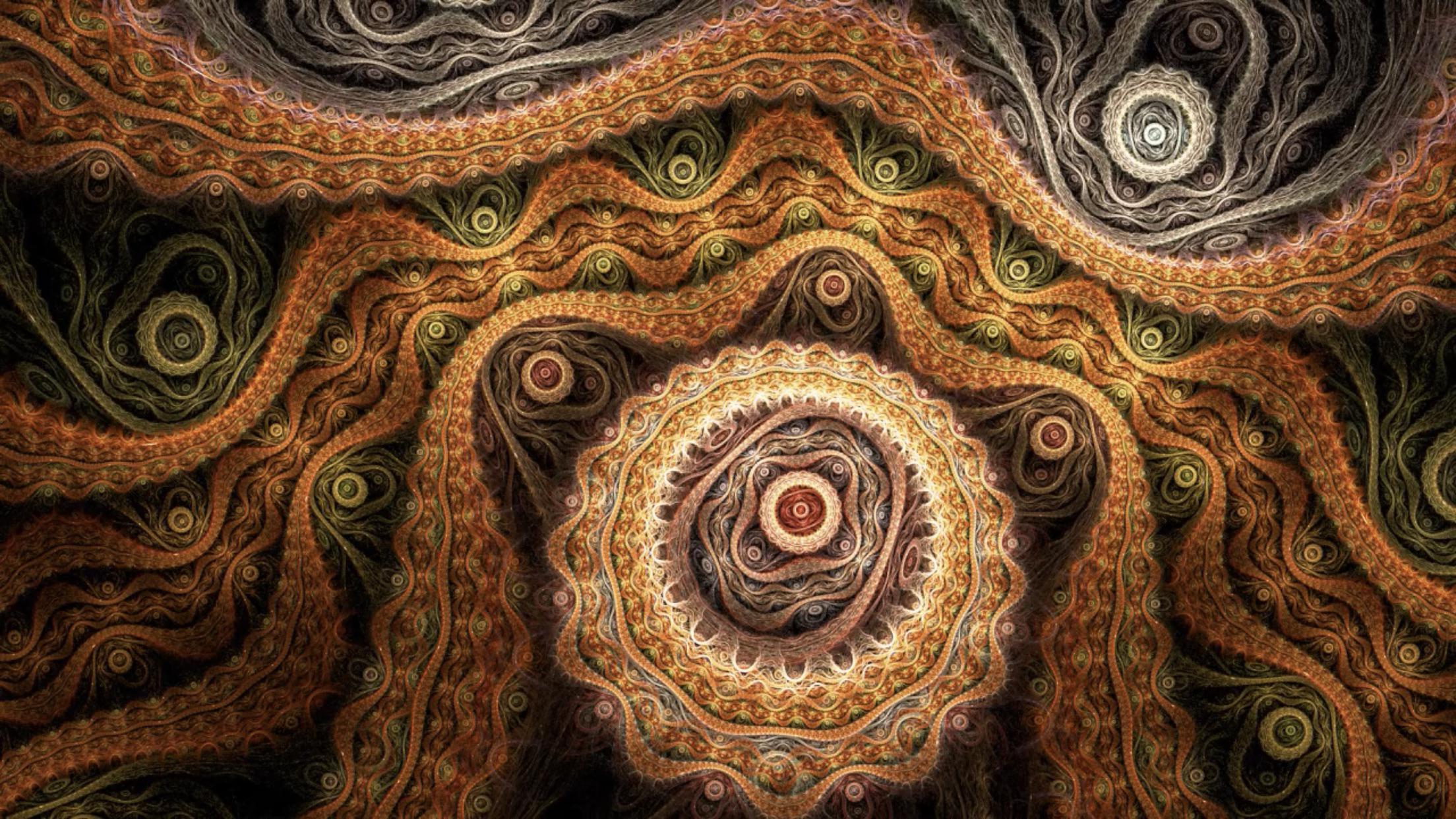 Azathoth depicted as a incomprehensible psychedelic phenomenon. | Scrolller