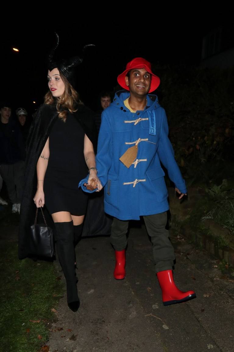 Aziz Ansari dressed as Paddington Bear for Halloween | Scrolller