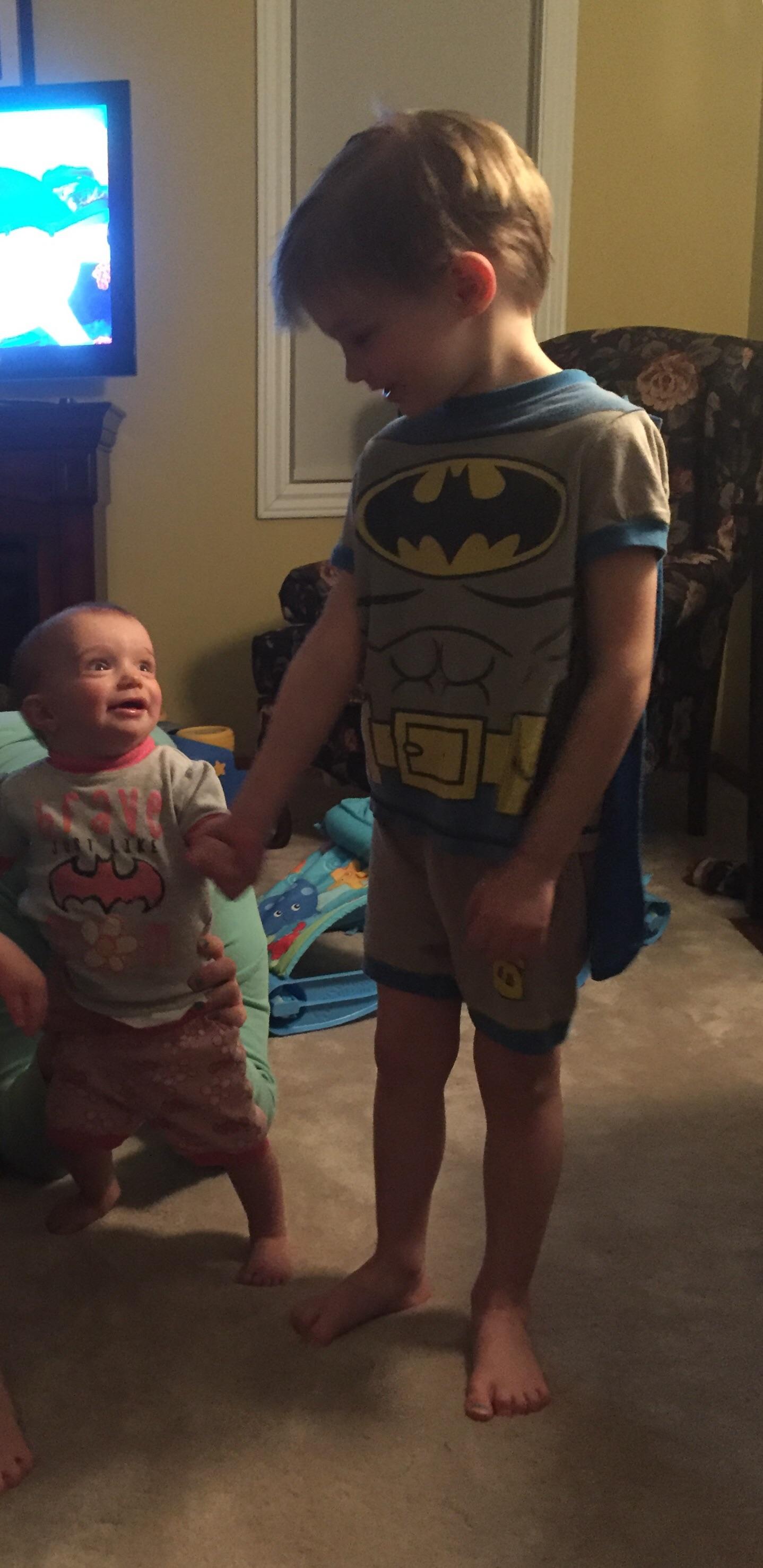 Baby sis mirin big brother | Scrolller