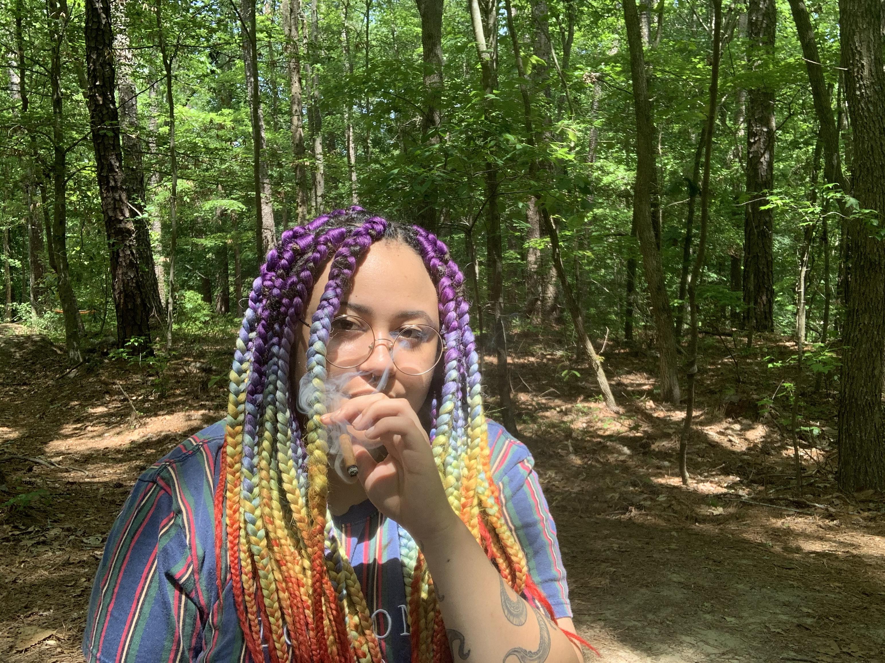 Back at it again, but this time with rainbow braids. | Scrolller