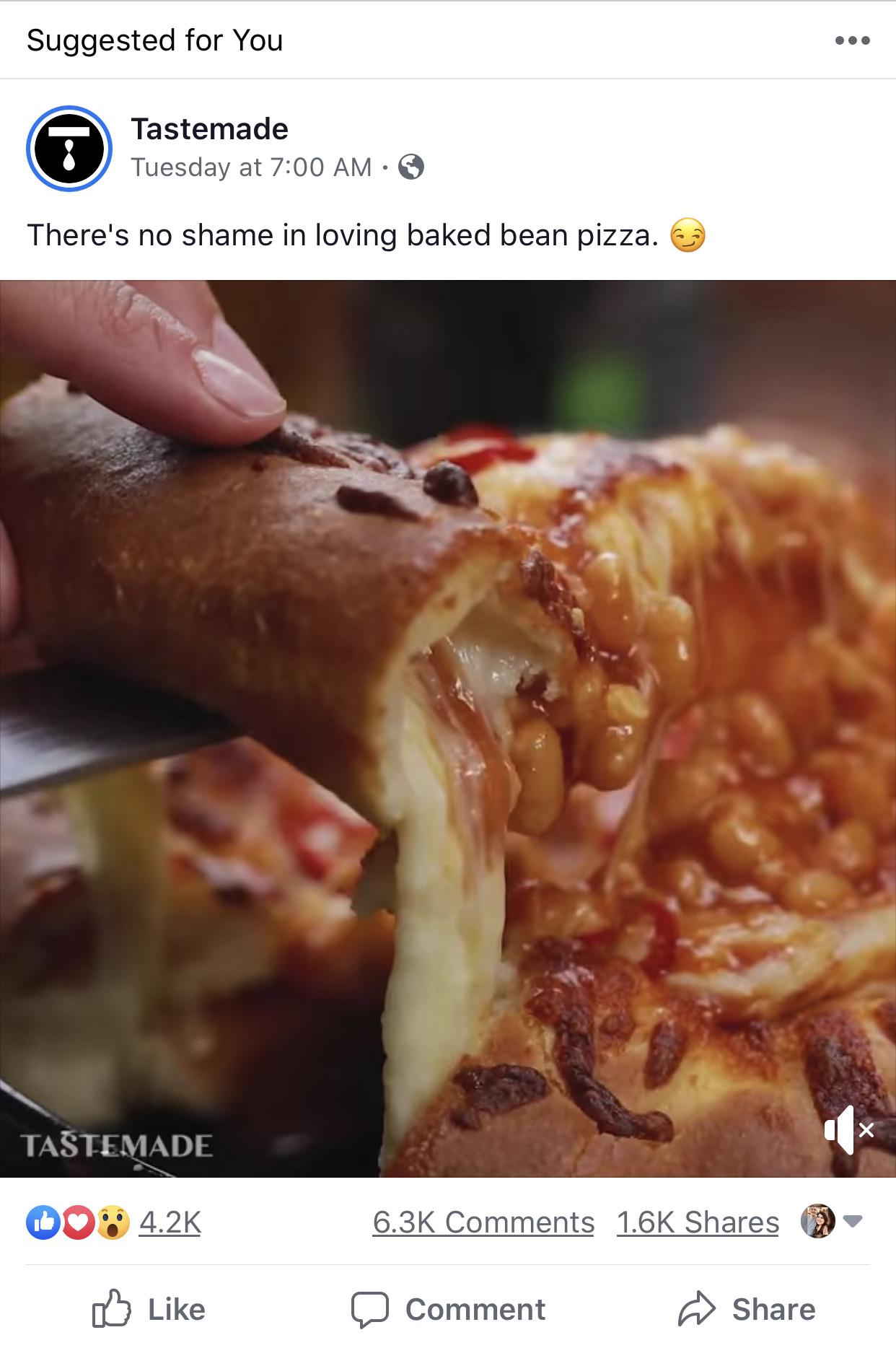 Baked bean pizza. | Scrolller