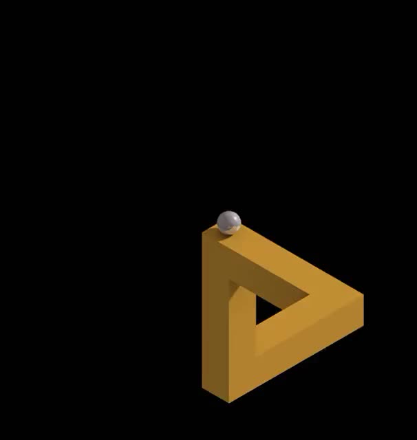 Ball on penrose triangle | Scrolller