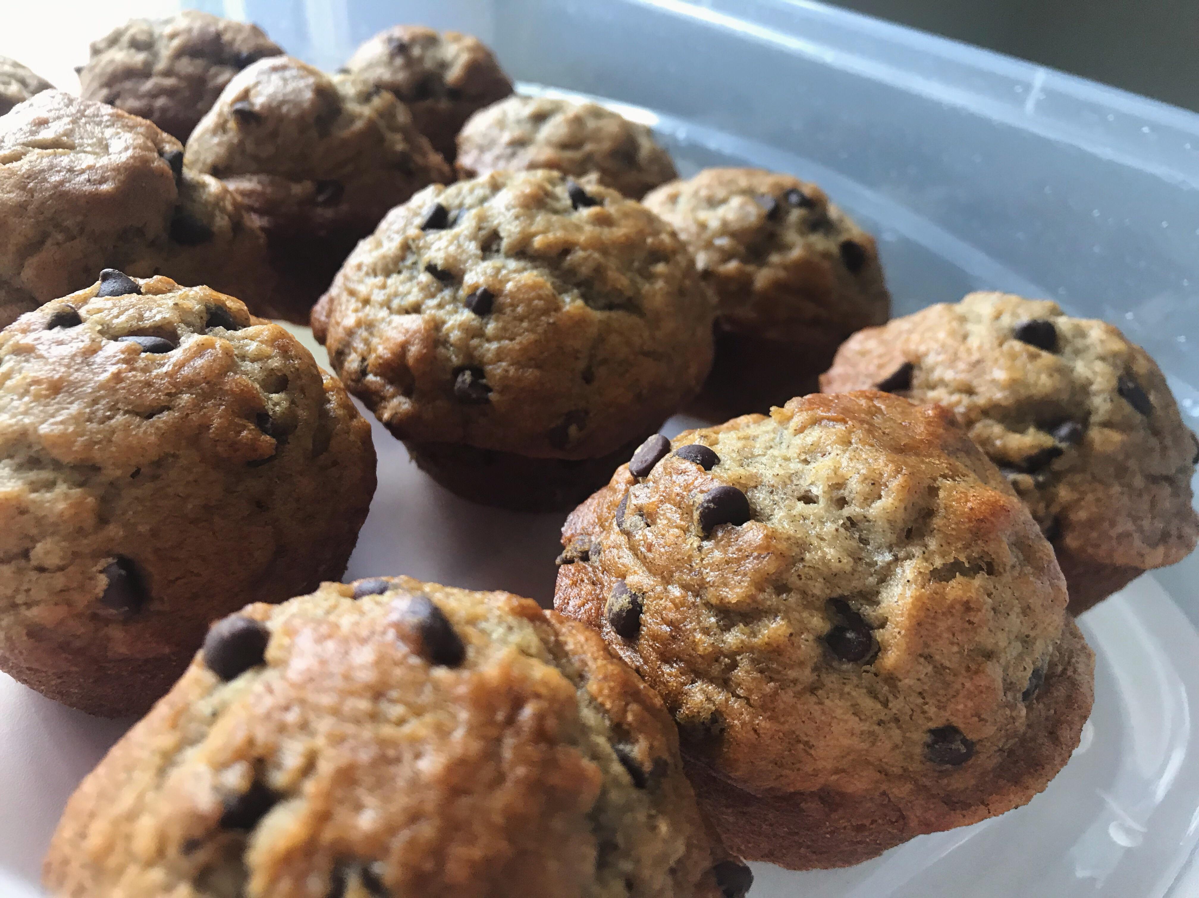 Banana chocolate chip muffins. They were a big hit in the office! | Scrolller