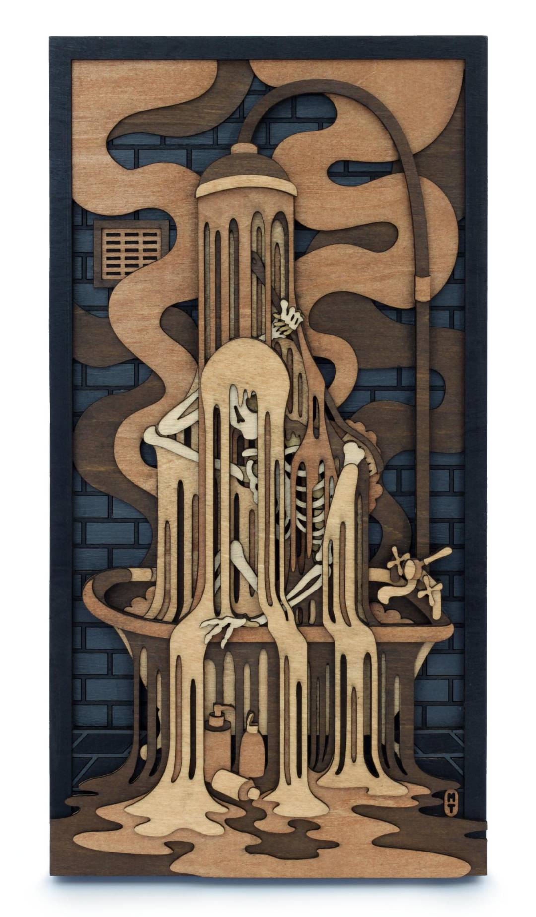 Bath Time, Martin Tomsky, laser cut plywood, 2020 | Scrolller