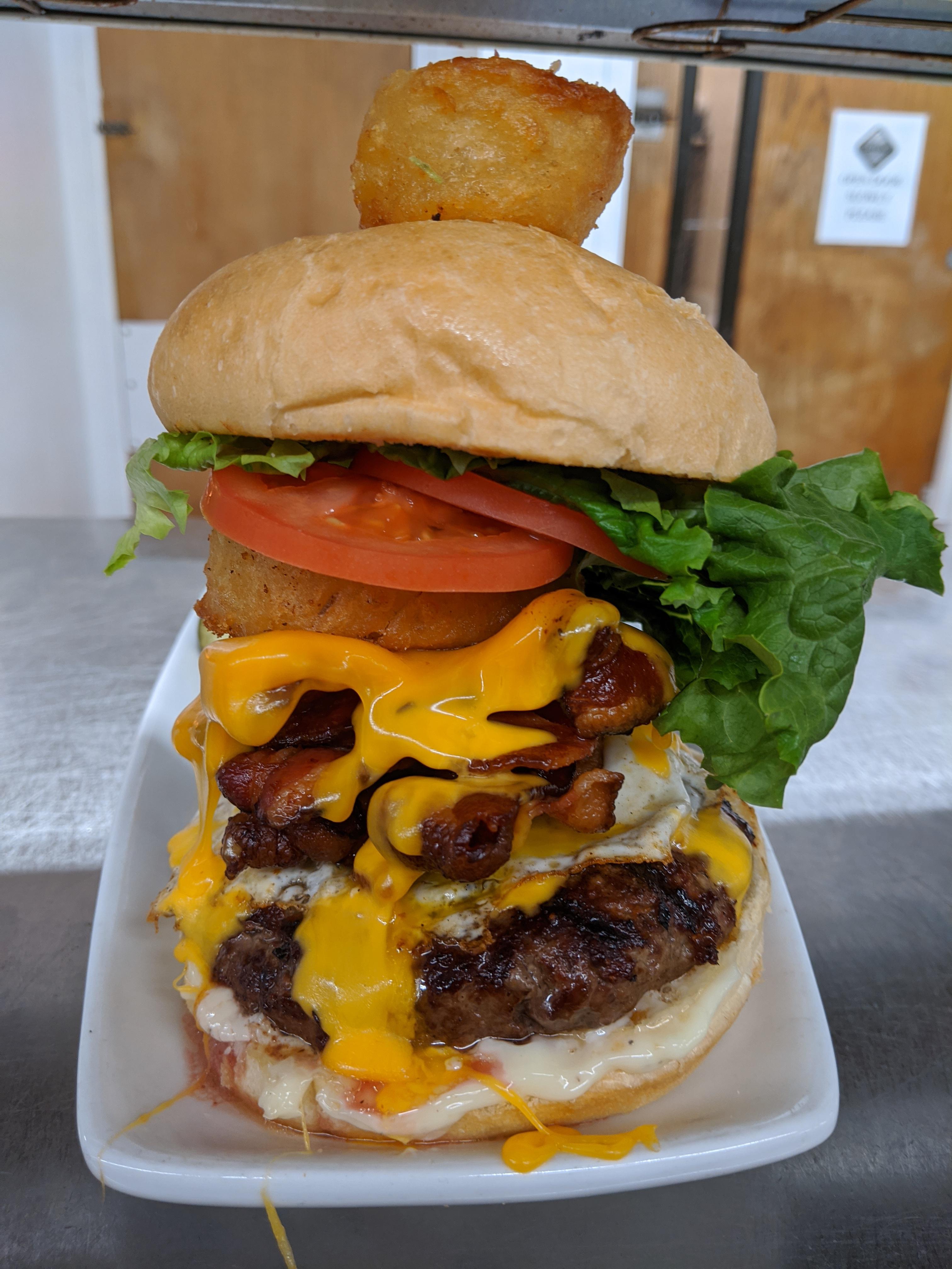 BBQ burger from my job | Scrolller