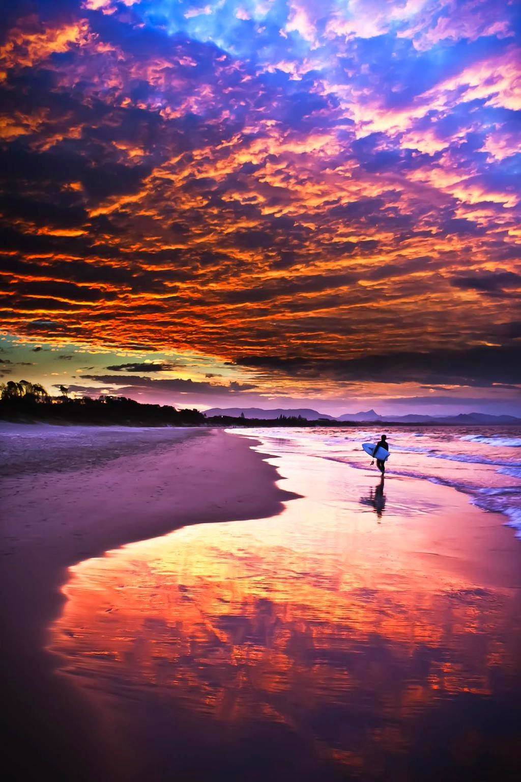 Beach Sunset, New South Wales in Australia | Scrolller