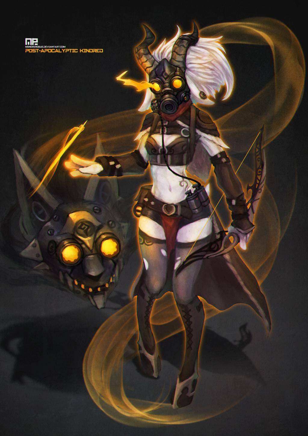 Beautiful post-apocalyptic Kindred skin concept by MonoriRogue | Scrolller