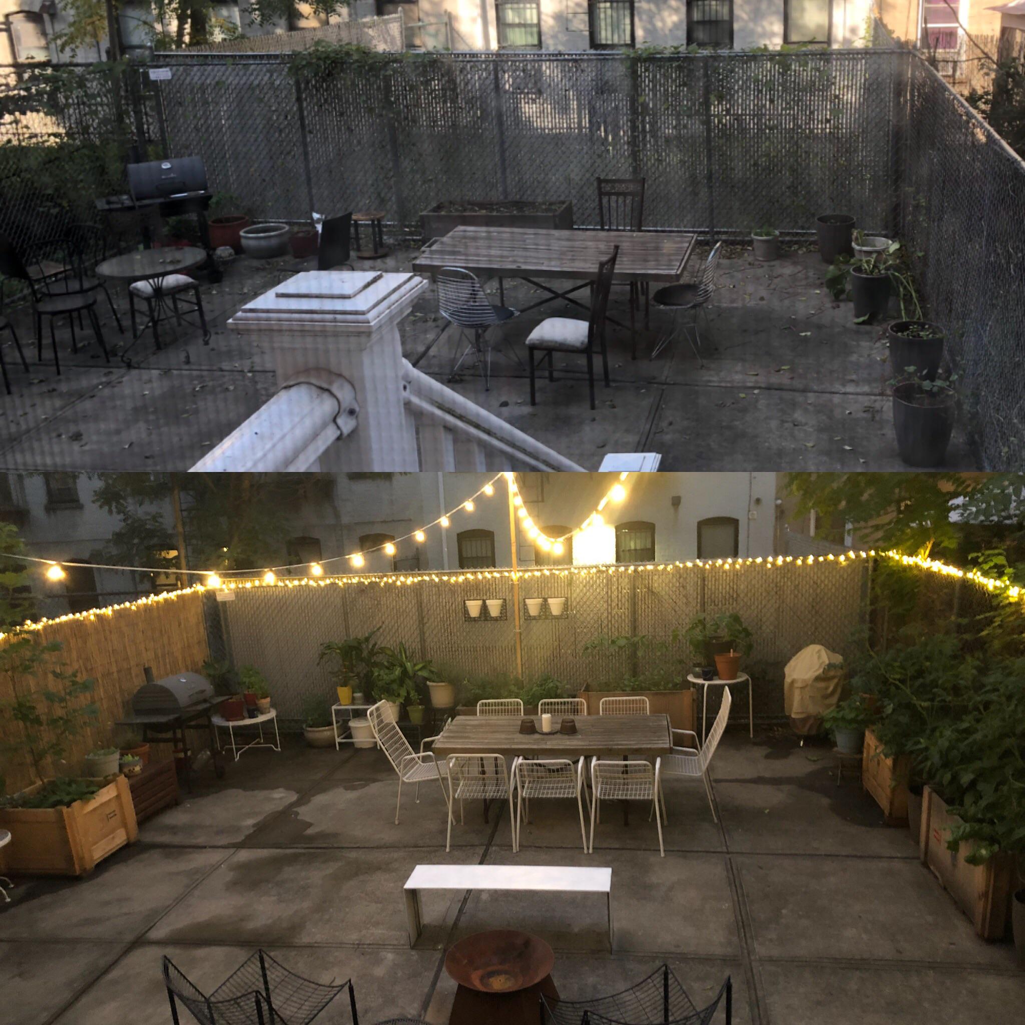 Before and after of my tiny backyard in Bushwick Brooklyn | Scrolller