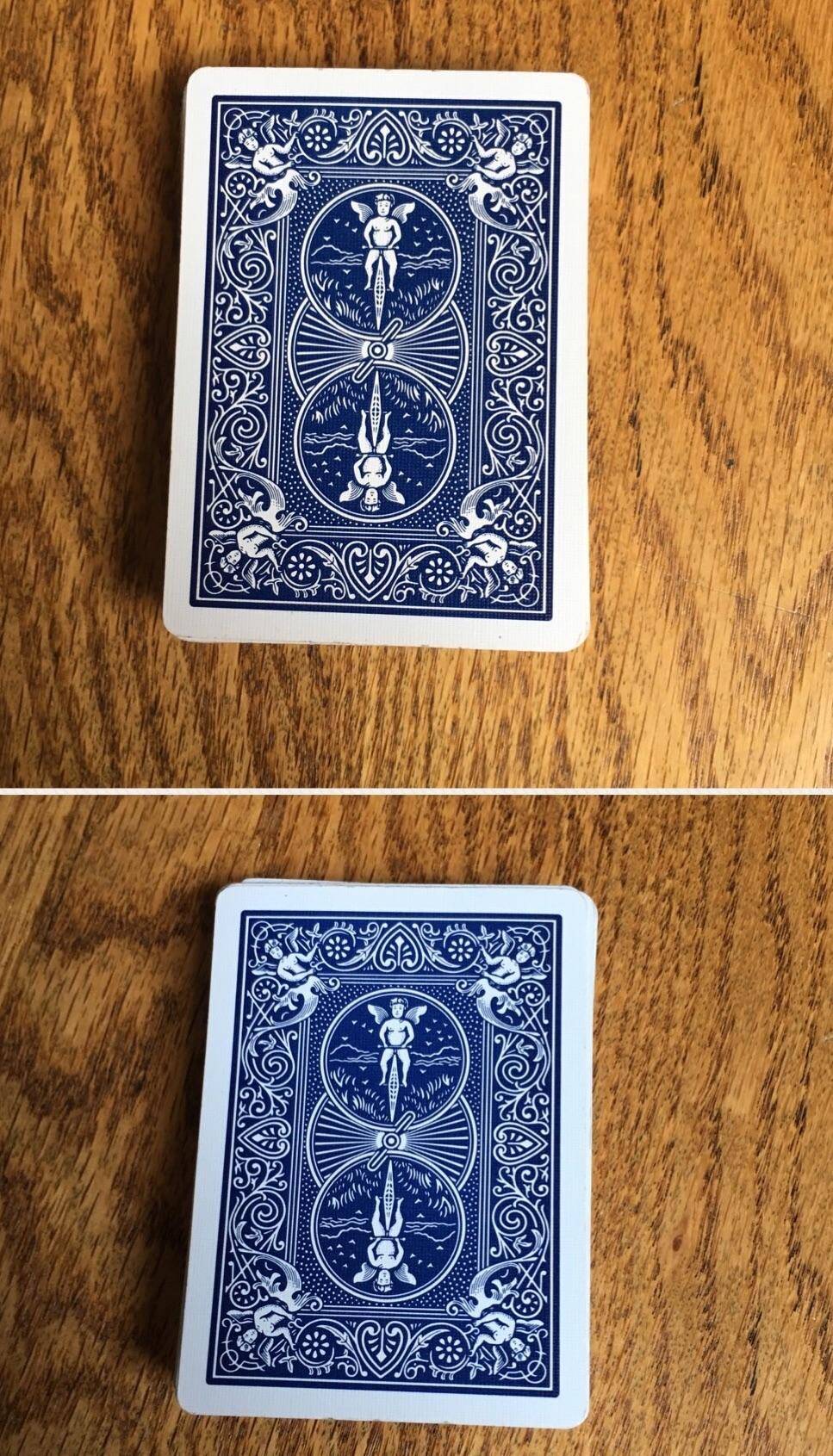Before and after shuffling a deck of cards | Scrolller