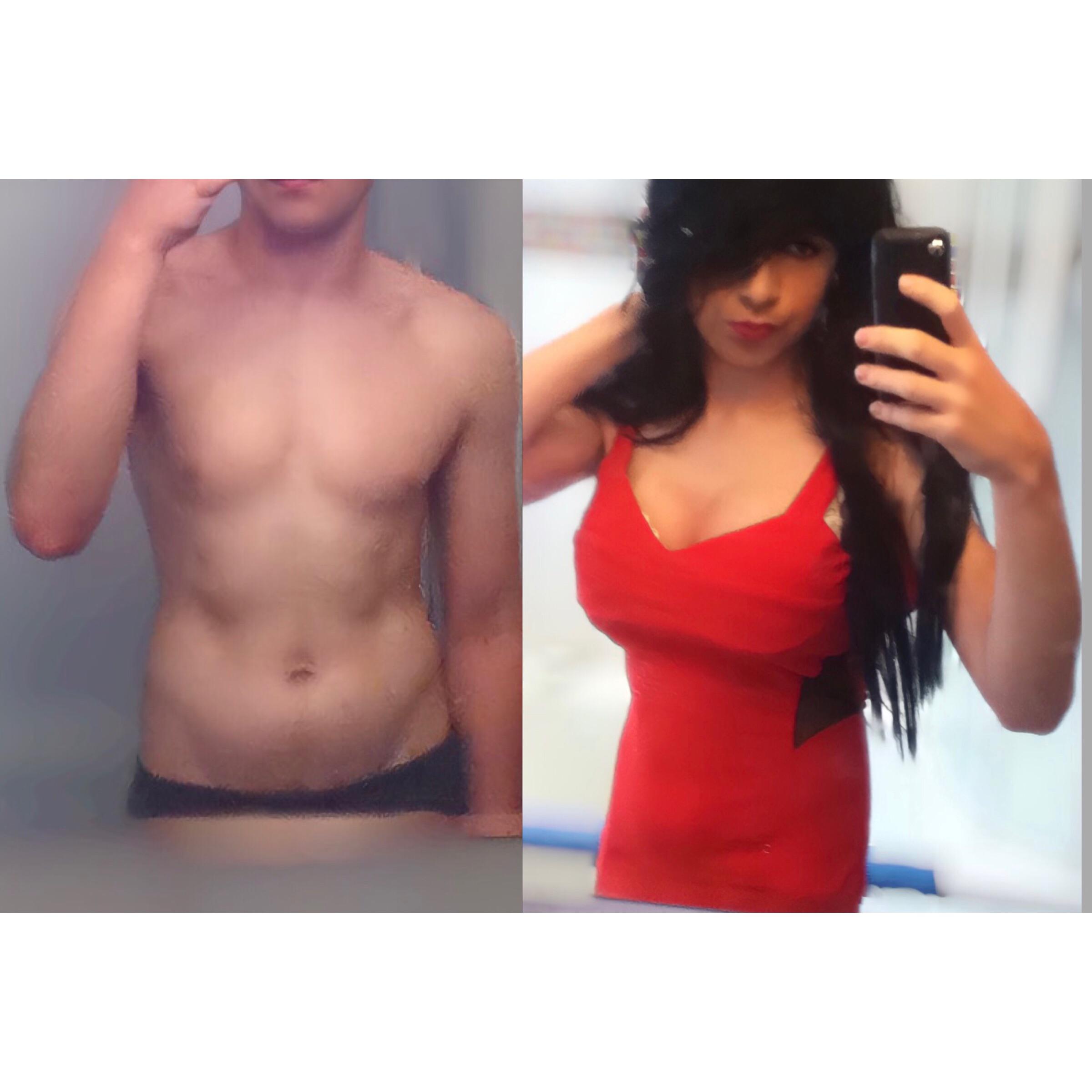 Before and after the femboy process :) | Scrolller