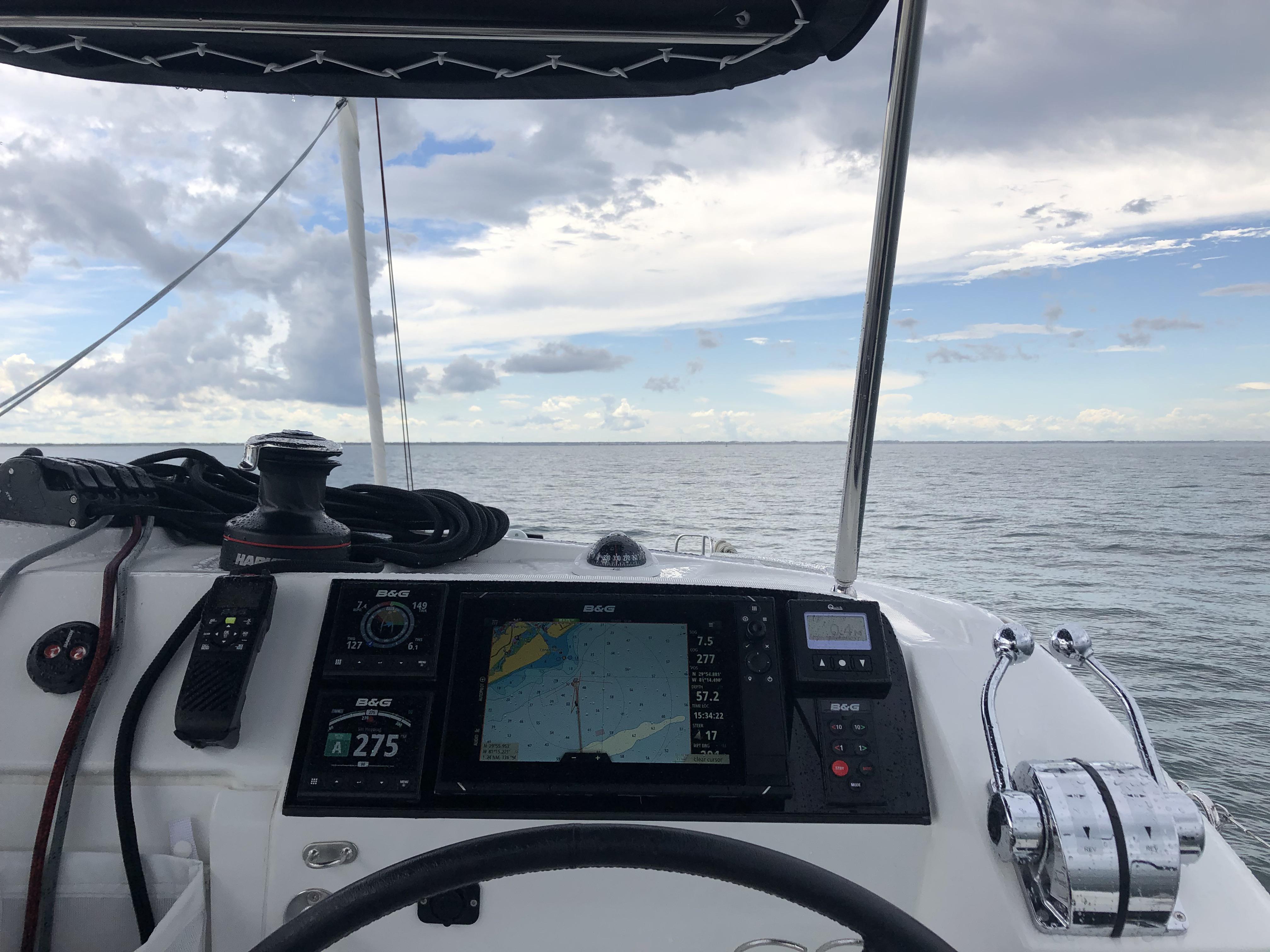 Behind the Lagoon 450 helm! | Scrolller