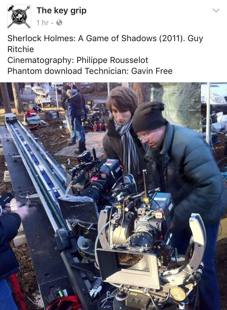 Behind the scenes image of Gavin working on Sherlock Holmes 2 | Scrolller