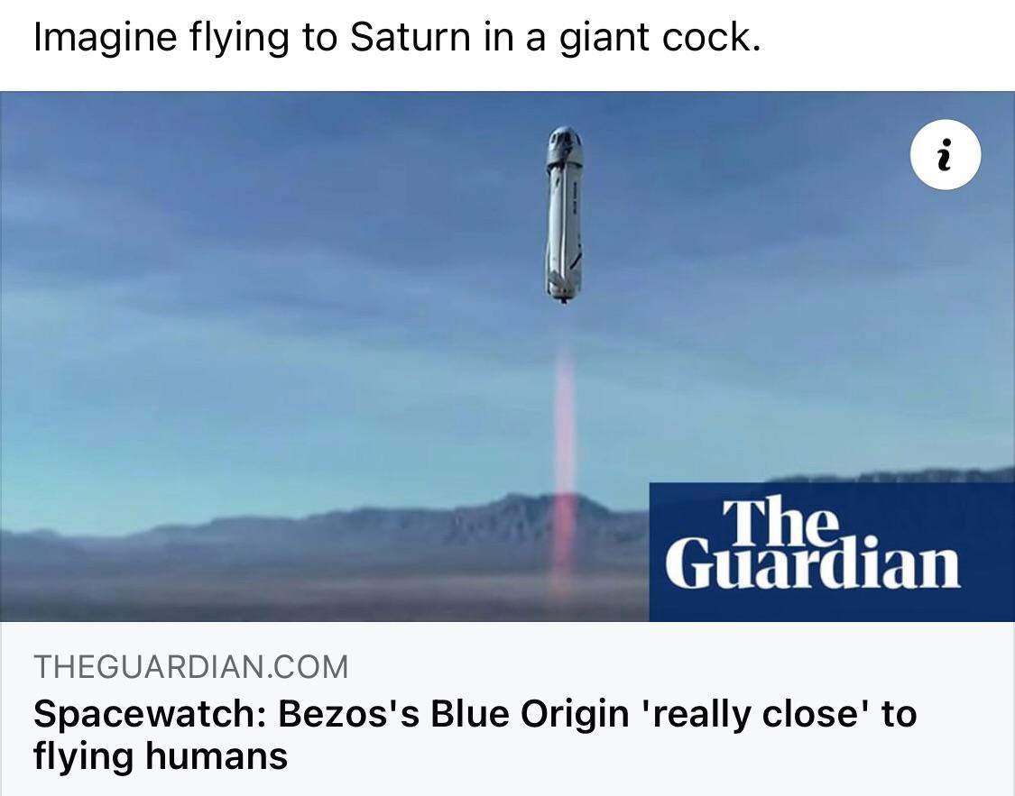 Bezos is planning to shoot loads into space | Scrolller