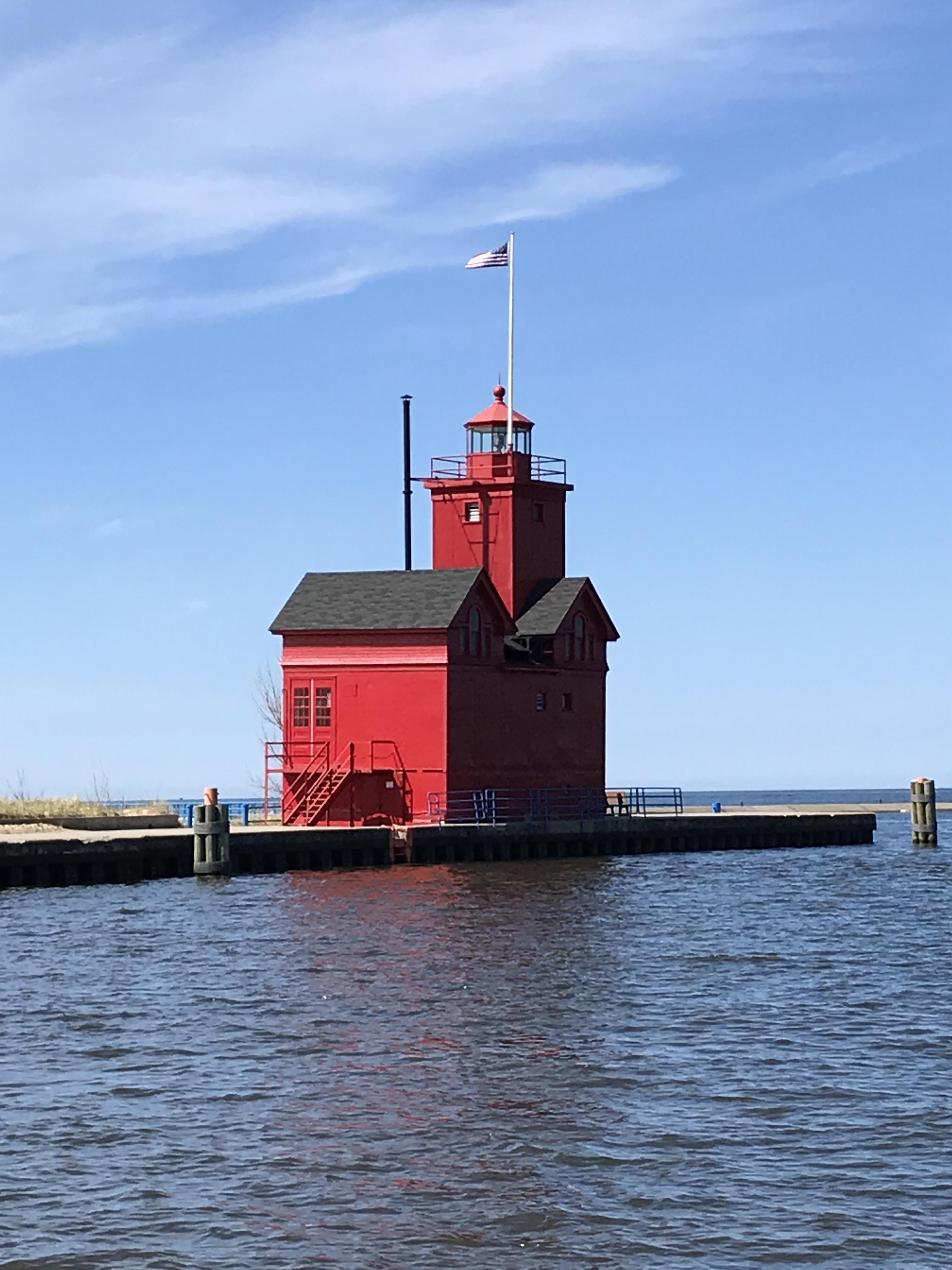 Big Red Lighthouse (Holland Harbor Lighthouse) in Holland, Michigan ...