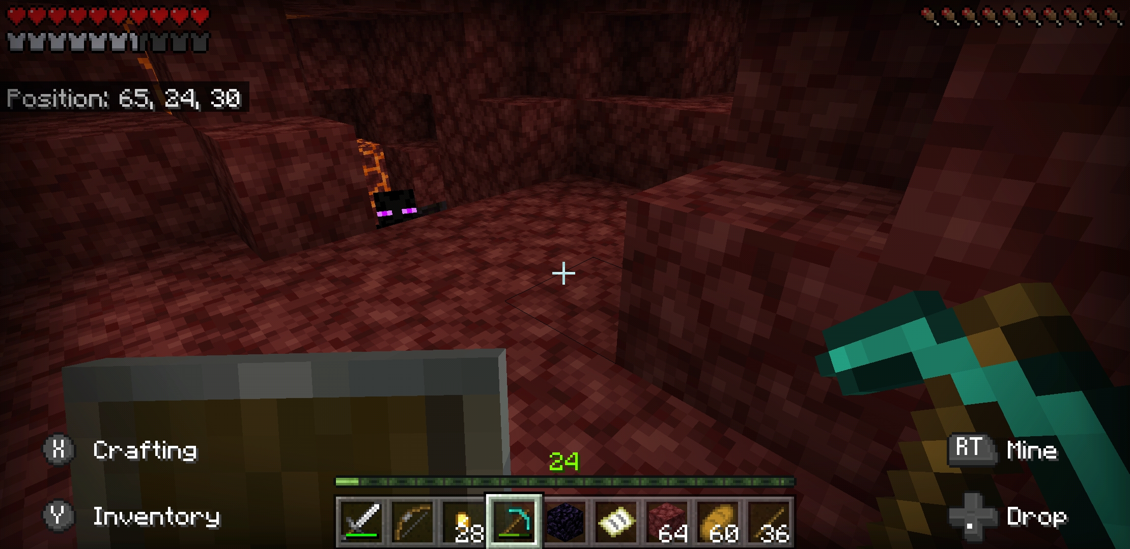 Biggest scare of my life while playing this. I always forget about the enderman spawning in the ...