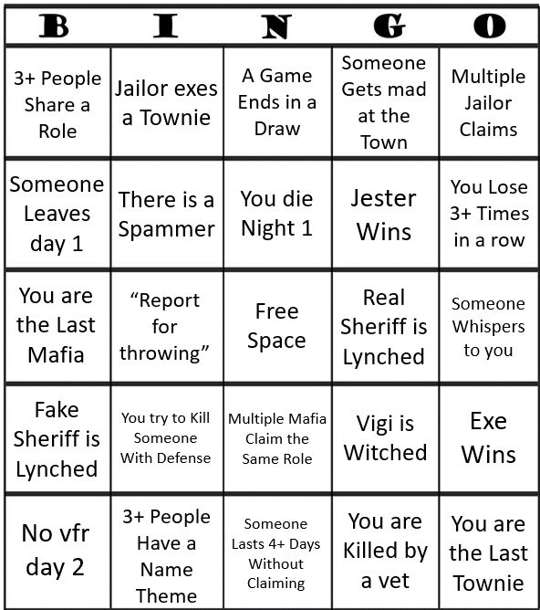 Bingo Board for Ranked Games | Scrolller