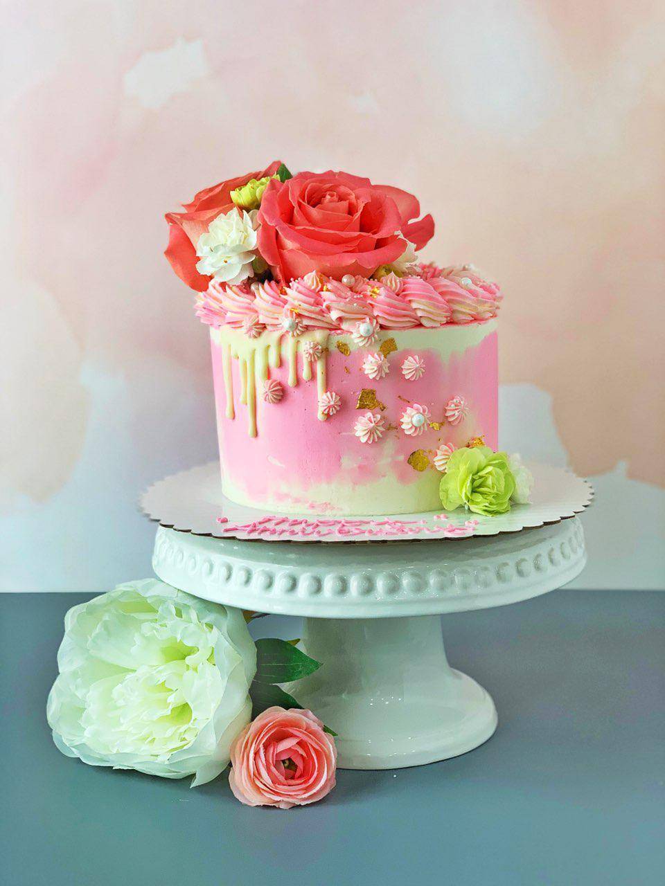 Birthday cake for customer my wife made. | Scrolller