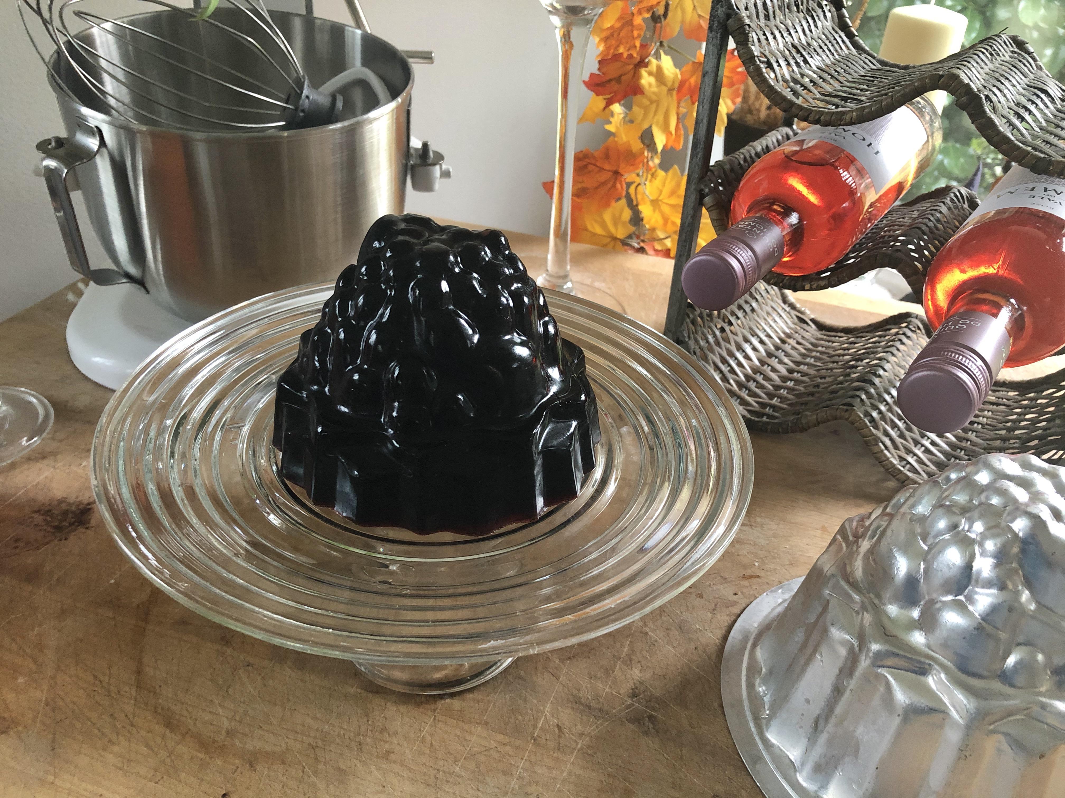 Black Cherry Jell-O made using vintage fruit basket mold | Scrolller